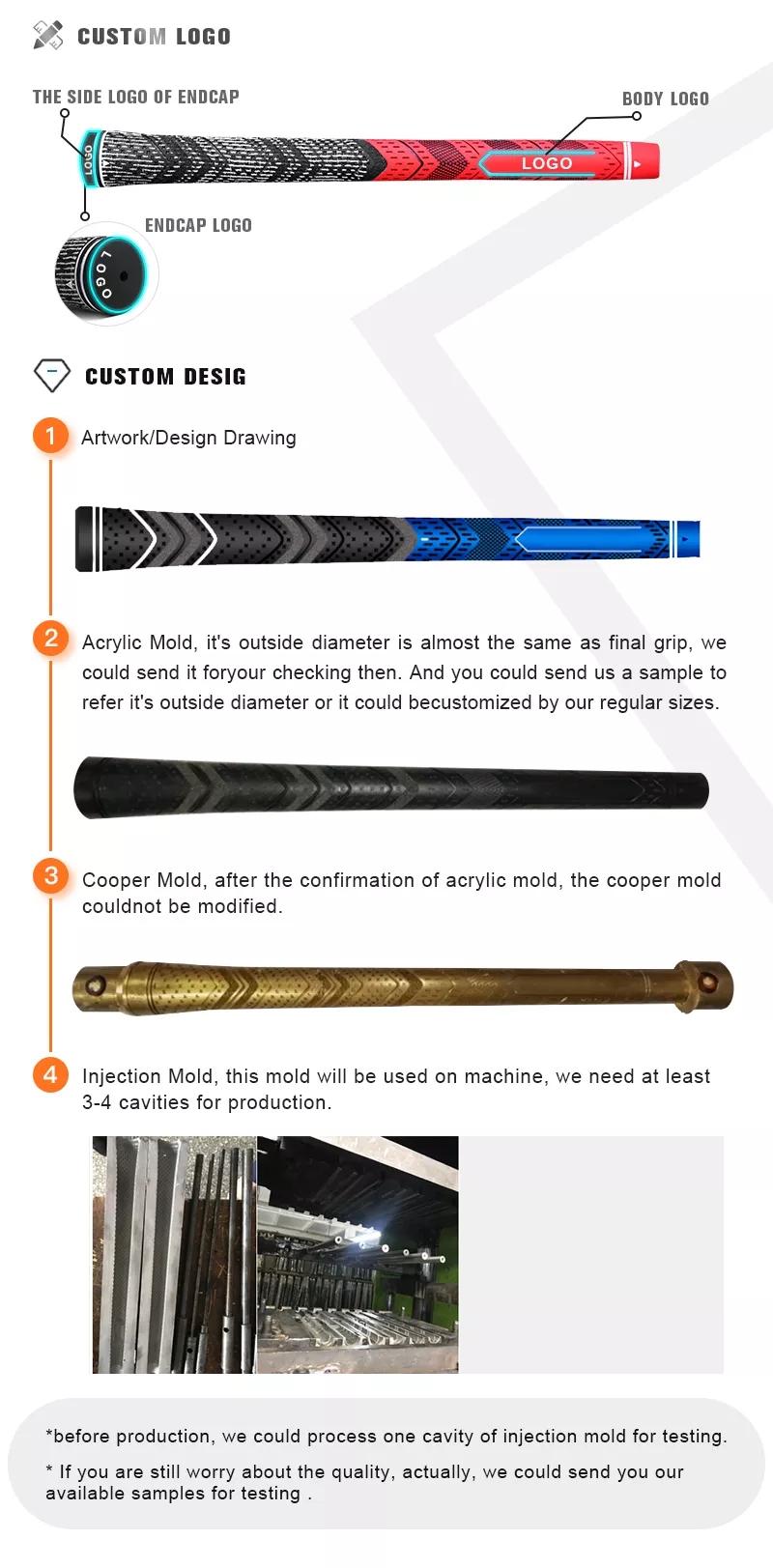 High Quality Golf Club Grips Wrap Custom Design Rubber Golf Iron Grips ...