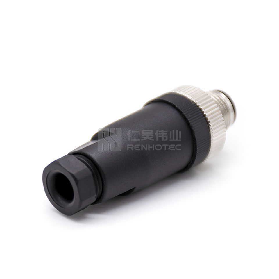 Circle M12 Connector 5 Pin Straight Power Cable Male Plug Head| Alibaba.com