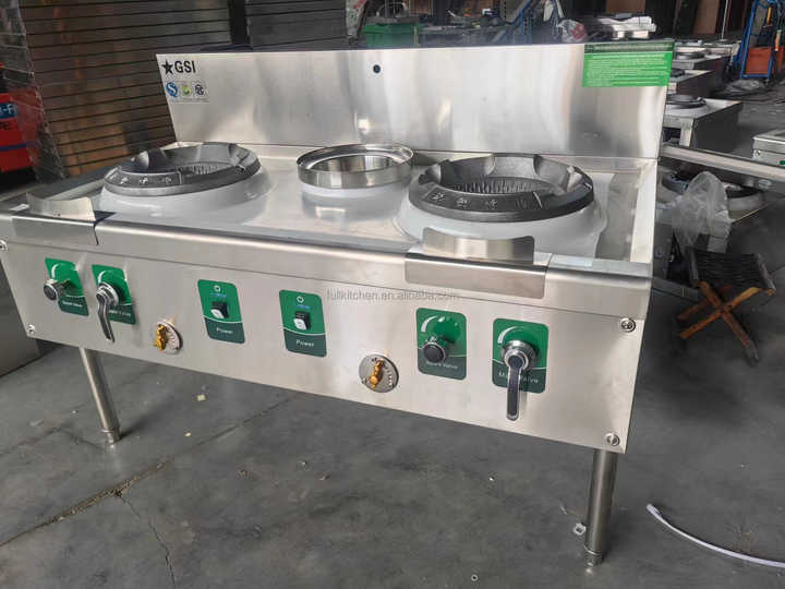 Gas Cooker Cooking Stove Chinese Industrial Cooking Double Pot Gas ...