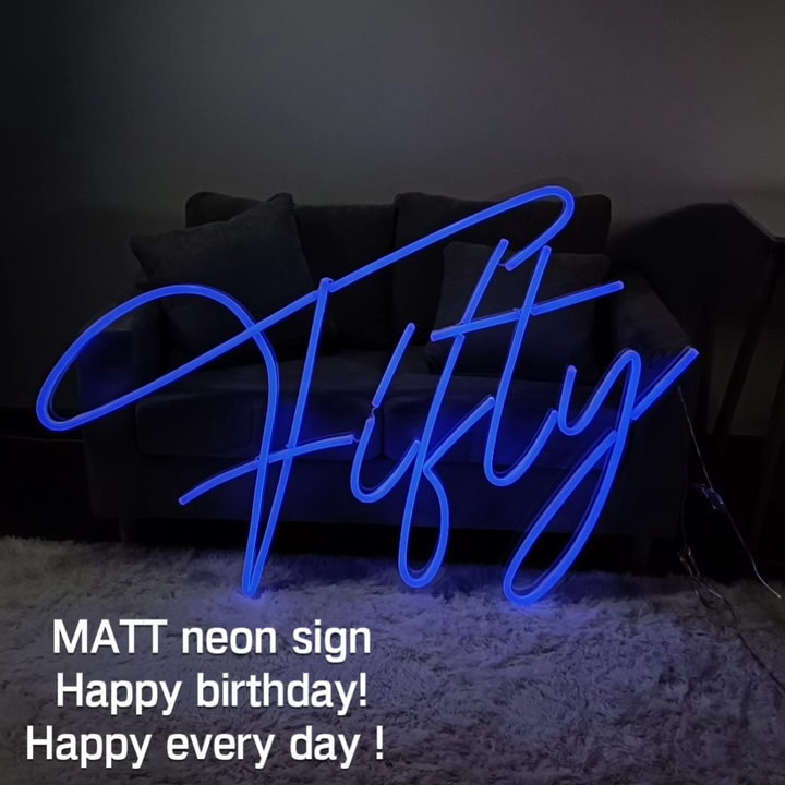MATT Neon Light Wavy Mirror Vanity Mirror with LED Lights