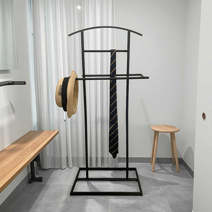 BILLION Metal Valet Stand for Men-Heavy Duty Free Standing Garment Rack ...