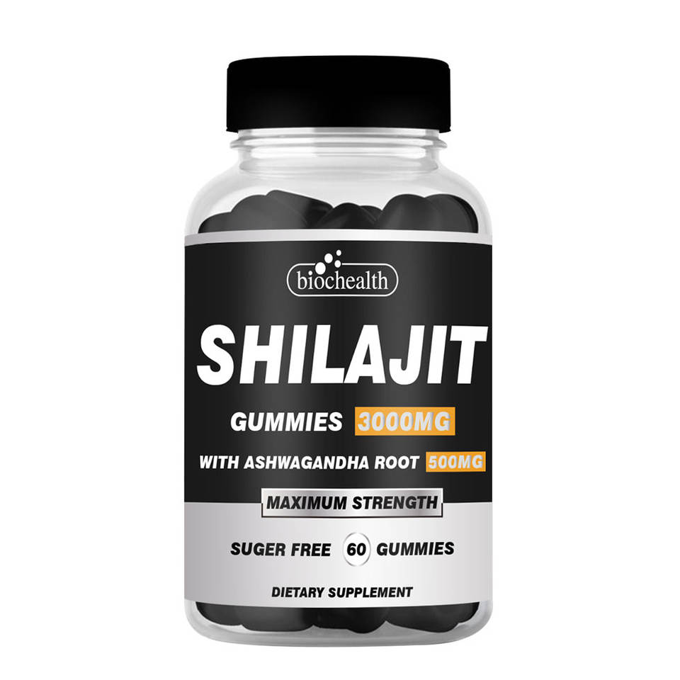 Biochealth OEM Shilajit Gummies 3000mg Pure Himalayan Ashwaghanda ...