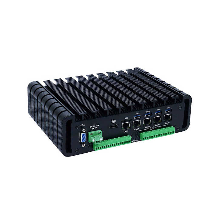 Din Rail Fanless PC 24V GPIO Poei211 Industrial Mini Computer I5 I7