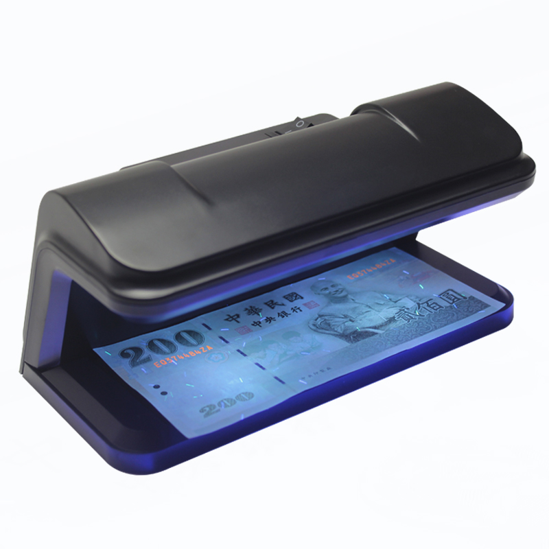 2 LED Ultraviolet Currency Detector Counterfeit Money Detection ...