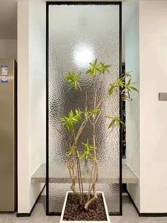 Art Glass Partition ultra White Water Ripple Stone Water Cube Embossed ...