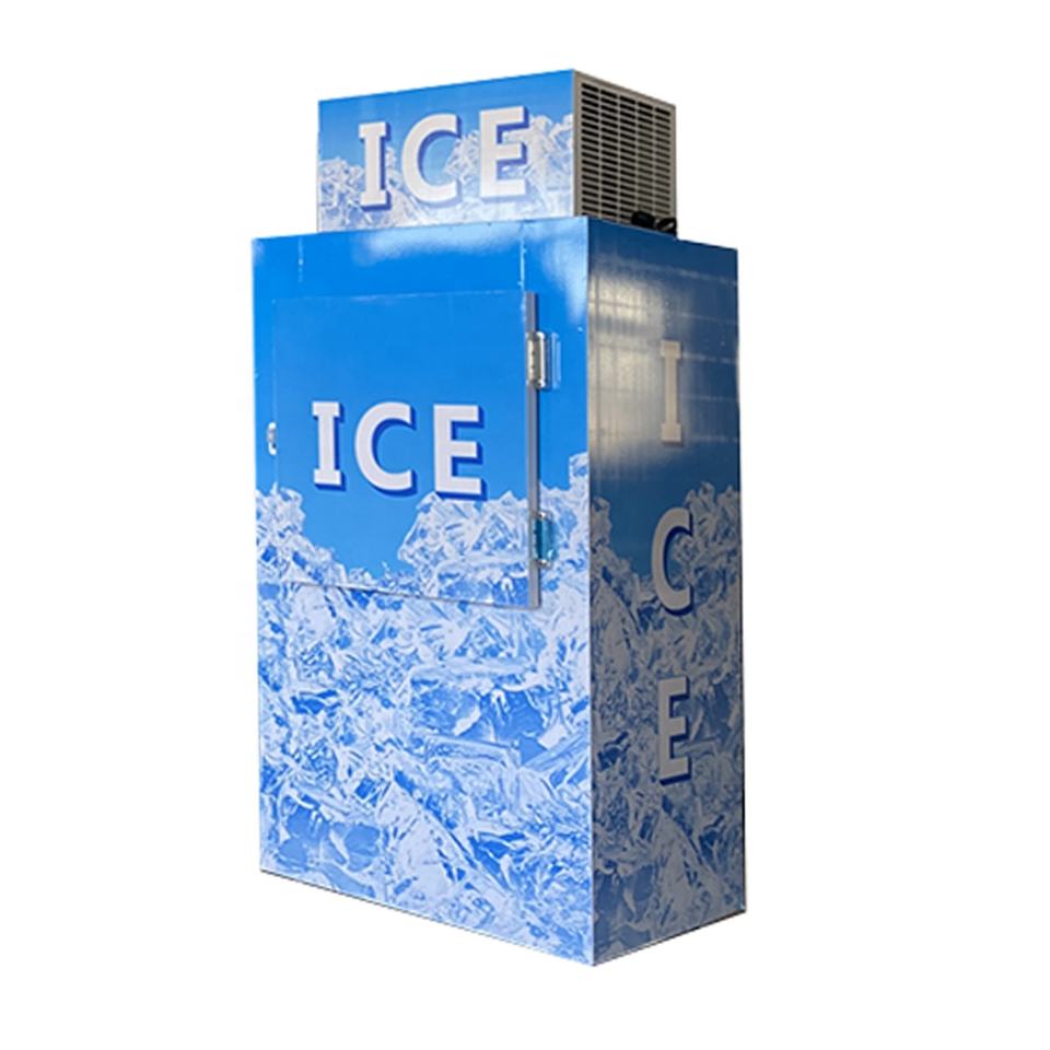 Solid Door Outdoor Freezer Ice Merchandiser Bagged Ice Storage Freezer ...