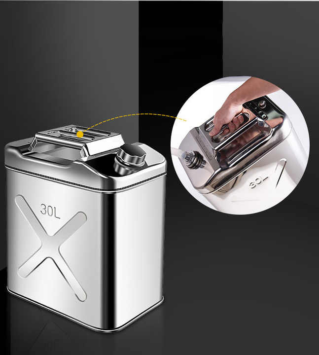 304 Stainless Steel Jerry Can Metal Car Motorcycle Petrol Gas Diesel ...
