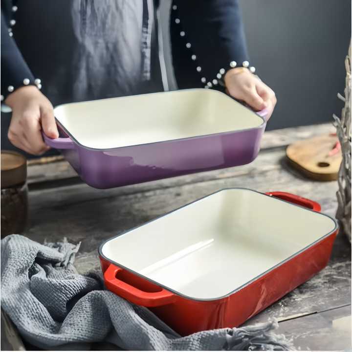 Custom Bakeware Kitchen Pan Cast Iron Enamel Baking Trays for Oven ...