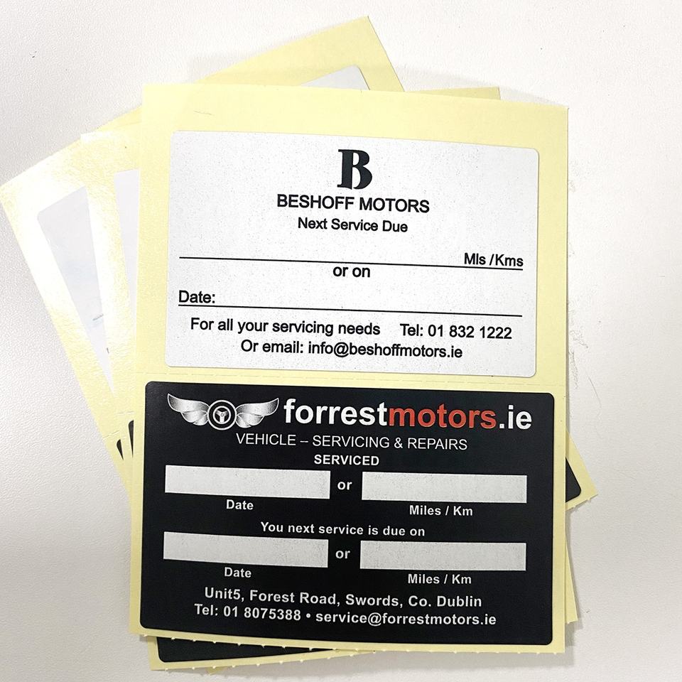 Double-sided Sticker for Custom Uv-Proof Car Mileage Service Record