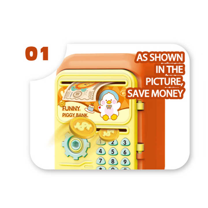 Preschool Kids Cartoon Piggy Bank Toys - Intelligent ATM