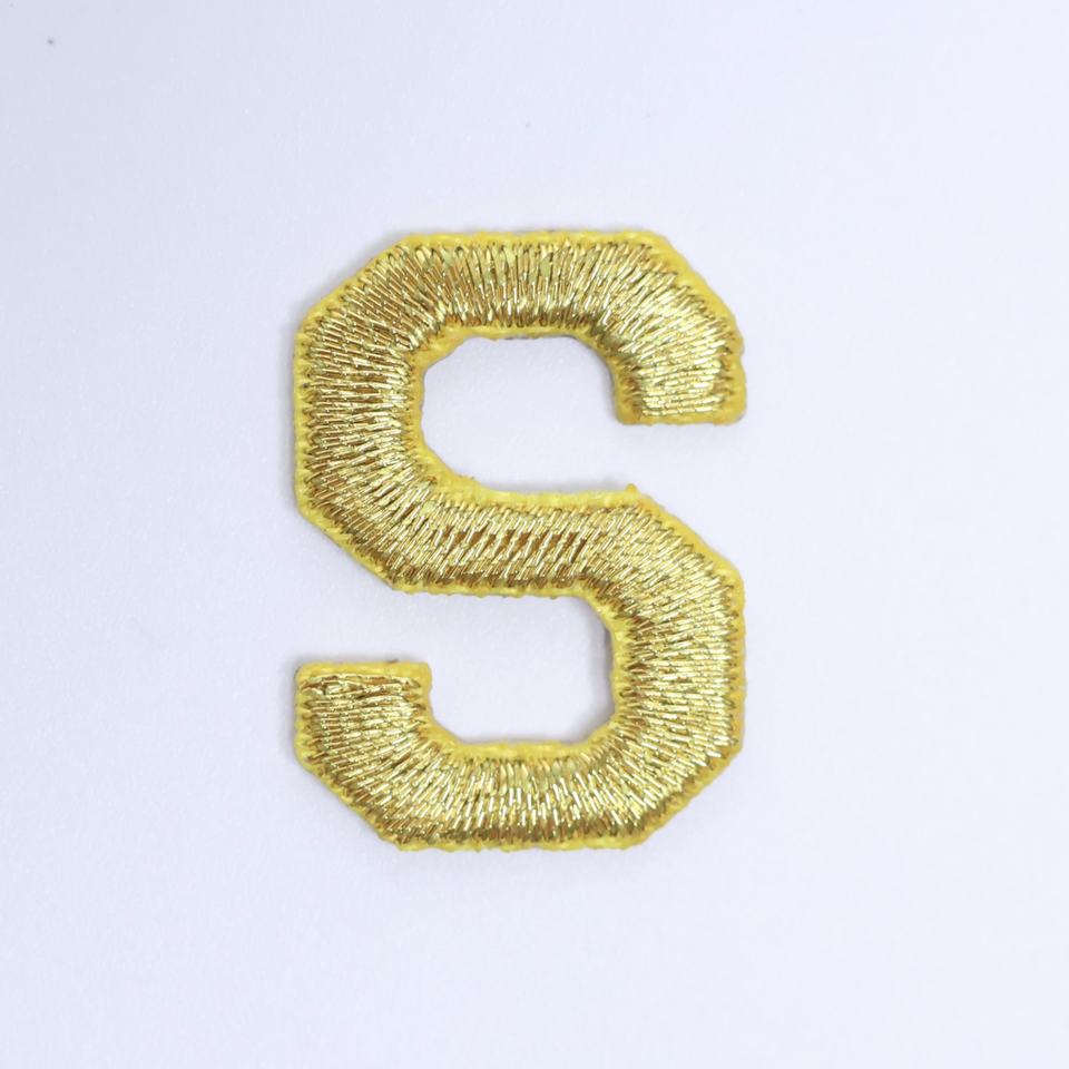 Wholesale High Quality Gold Metallic Thread Embroidery Patches Custom A ...