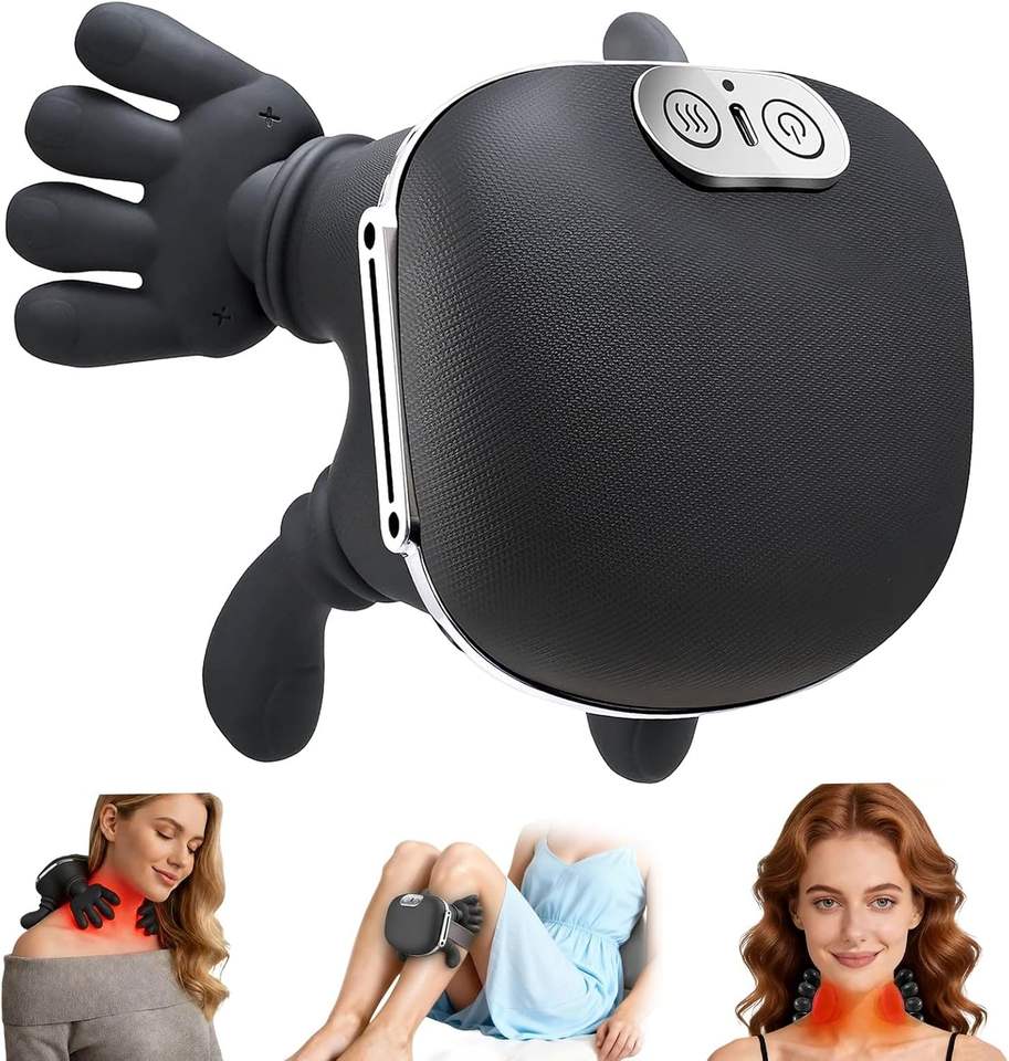 Heat Deep Tissue 3D Pillow Electric Shiatsu Back Shoulder Massage ...