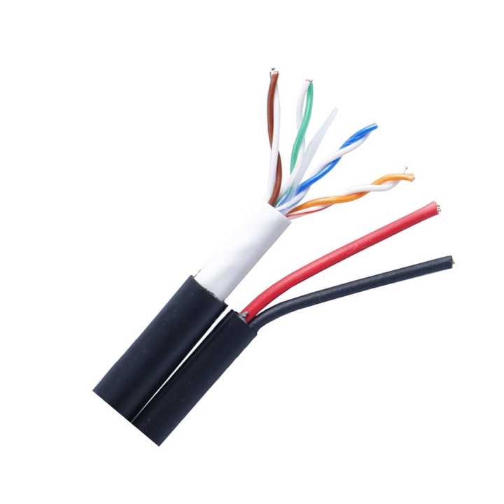 Outdoor cat5e cat6 lan network ethernet siamese cable with 2c power for ...