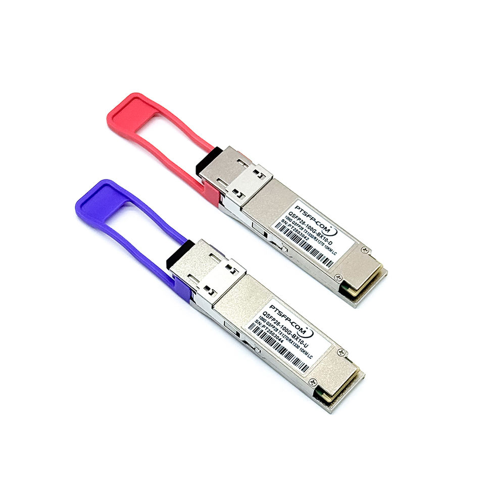 100G QSFP28 BIDI Optical Transceiver, 1270Tx/1330Rx 10km LC Single Mode ...