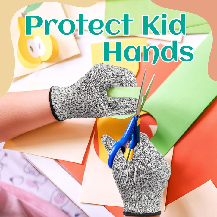 CE En388 Level 5 HPPE Cut Resistant Gloves for Kids - Safe & Comfortable
