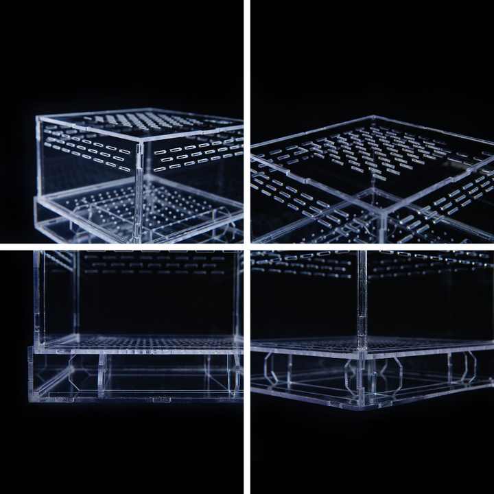 Clear Acrylic Worm Breeding Box - Durable & Easy-to-observed