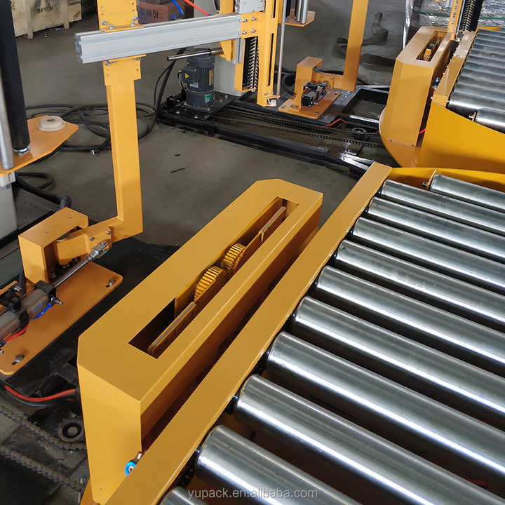 Fully-auto Turntable Conveyorized Pallet Stretch Wrapper Pallet Stretch ...