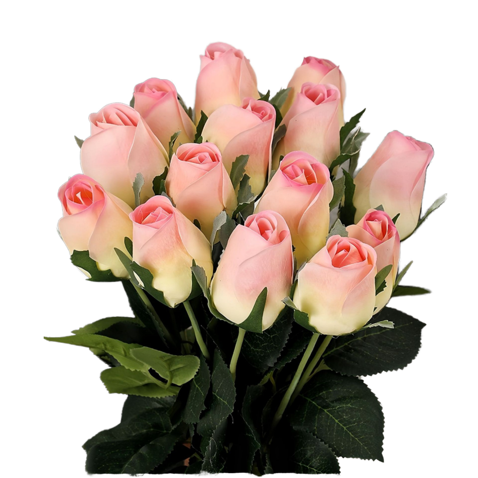 Handmade PU Real Touch Natural Rose Simulation Flower Anti-Bacterial ...