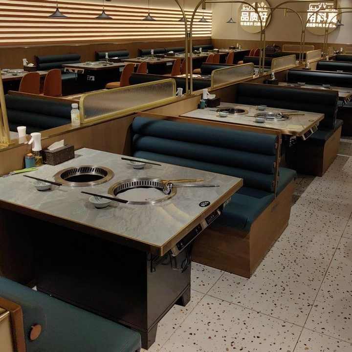 Customized Indoor BBQ Hot Pot - Integrated Dining Table