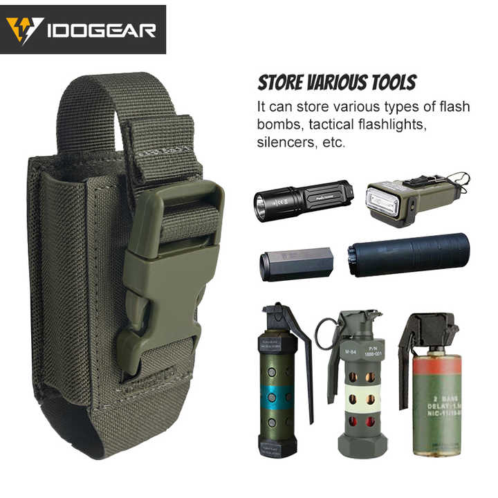 IDOGEAR 500D Nylon Tactical Single Flash Bang Pouch Tool Pouch Hunting ...