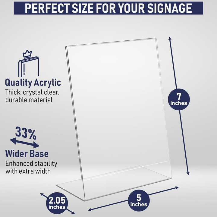 Menu File Display Stand A4 A5 Size Vertical Desktop Holder Transparent ...