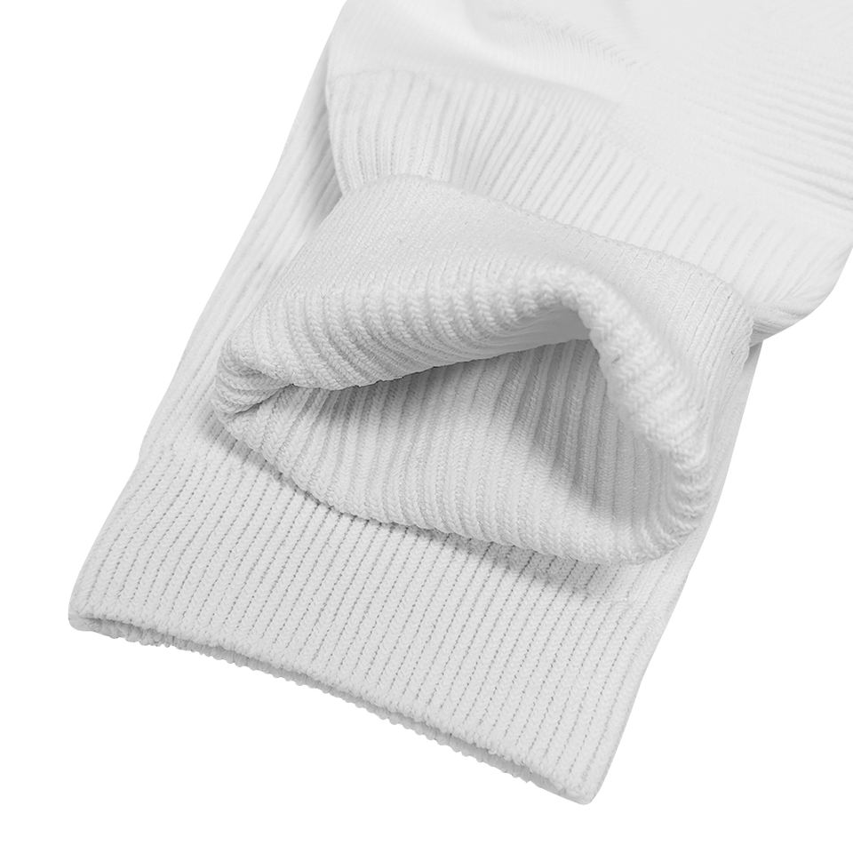 ALLESD White Cleanroom Mid Tube Flat Socks With Elastic Closure ...