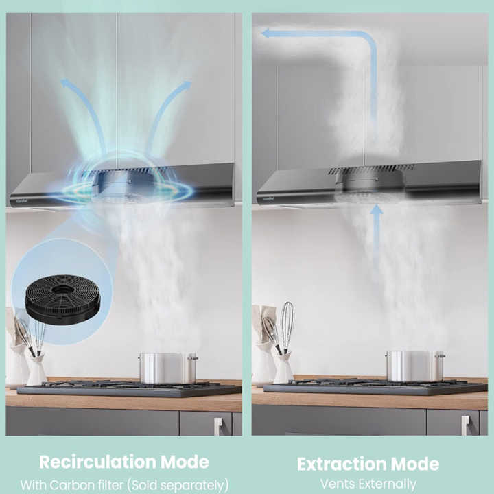 Ultra-Thin Air Range Hood Kitchen Range Hood Embedded 600mm Mini Range ...