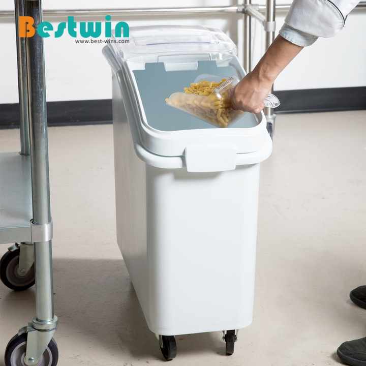 Commercial Plastic Ingredient Bin - 81L/102L/120L Food Storage for ...