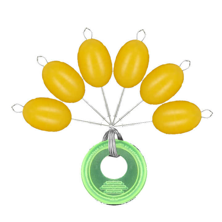 Fishing Bobber Float Rubber Oval Stopper Space Bean Connector Fishing ...