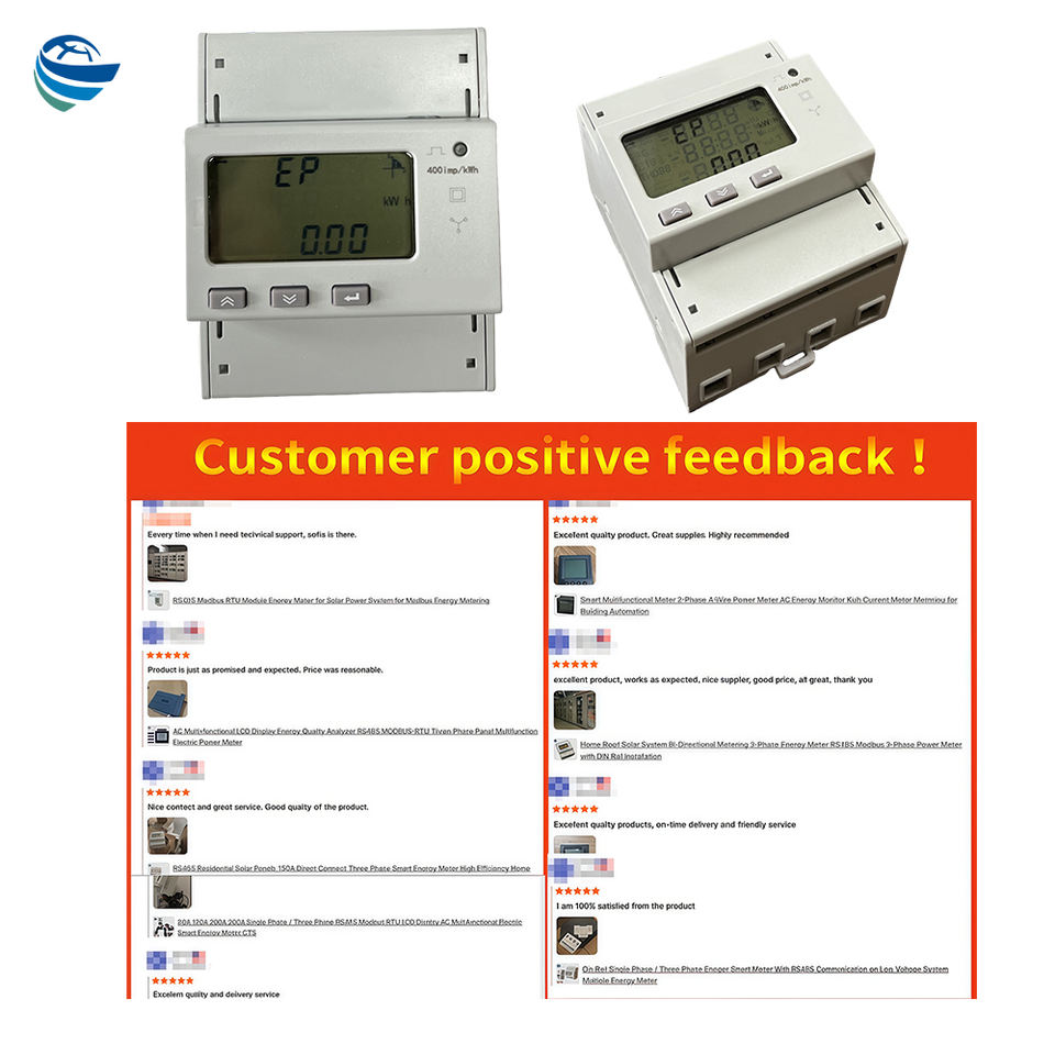 RS485 Communication MID Certified Three Phase DIN Rail KWh Meter ...