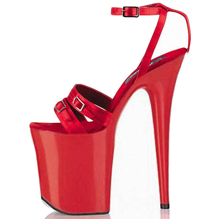 Red Banquet 20cm Leaky Toe High Heels - Fun & Fashionable