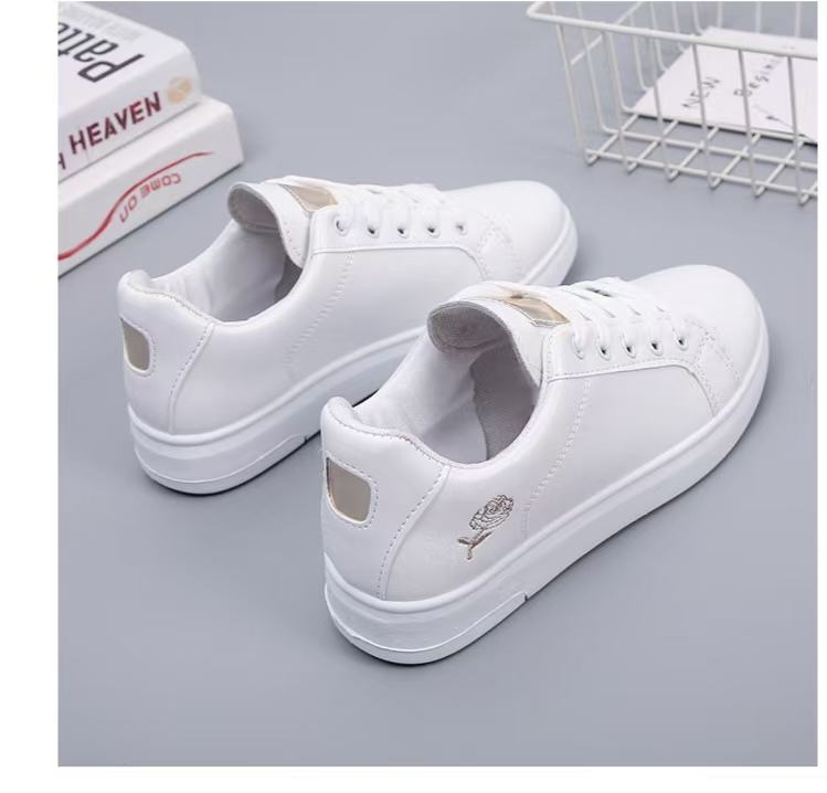 Women Casual Shoes New Spring White Sneakers Breathable Flower Women ...