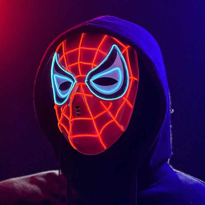 Halloween LED Mask Cosplay Costume for Cartoon Masquerade Party ...