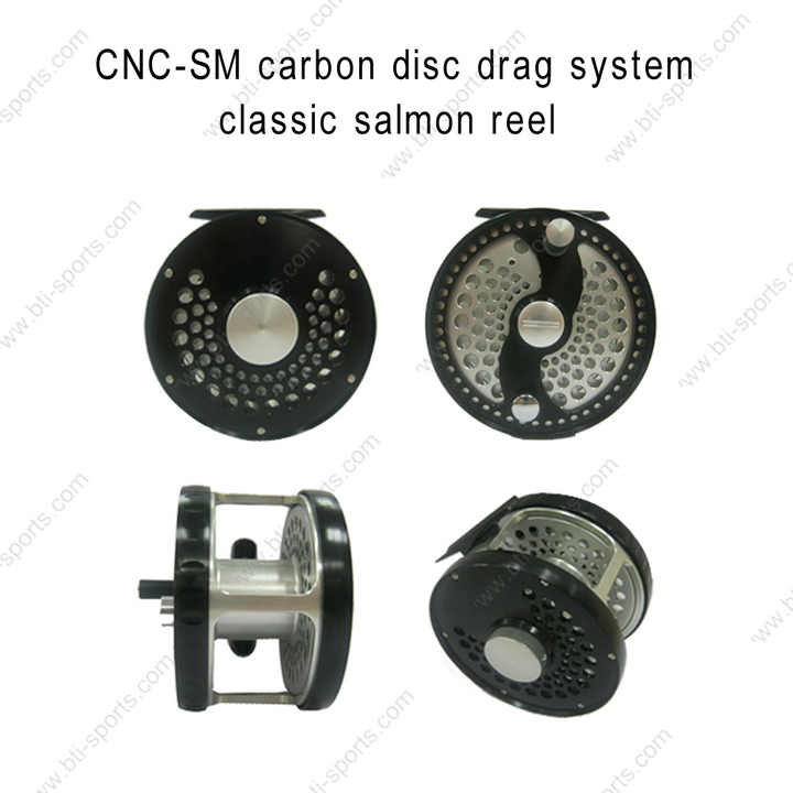 CNC Machined Carbon Disc Drag System - Classic Salmon Fly Reel