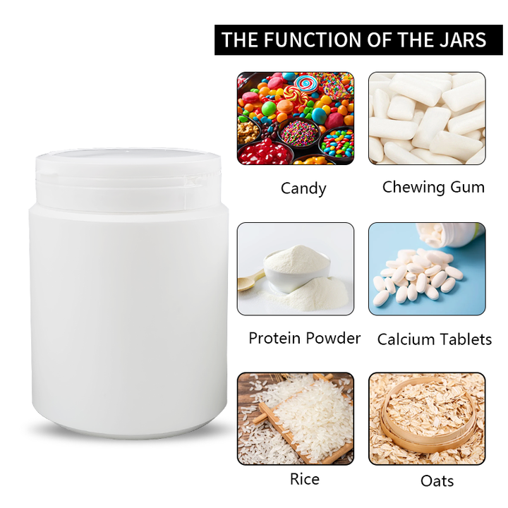 Wholesale HDPE 200g 350g 500g 800g 1000g Wide Mouth Supplement Protein Powder Container Jar with ...