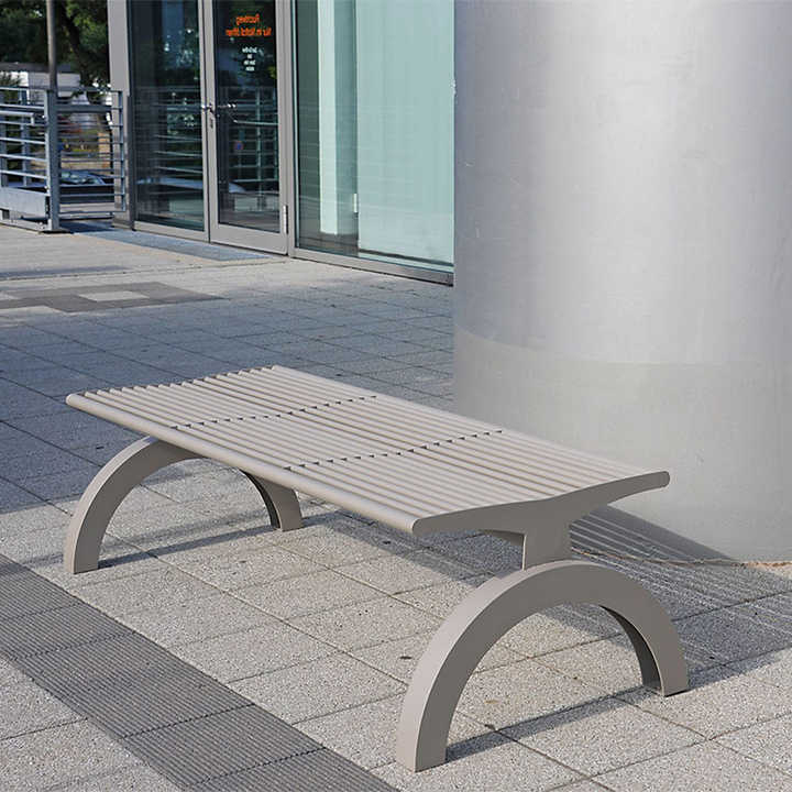 Factory Customized Modern Outdoor Steel Bench Long Garden Street Bench ...