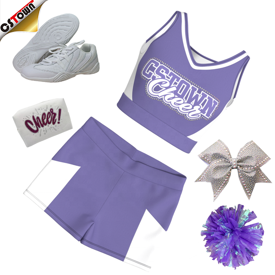 Wholesale Cheer Practice Bra Purple Cheerleading Uniforms