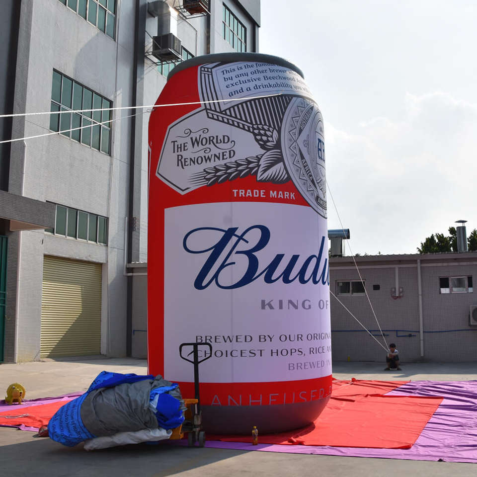 Giant Budweiser PVC & Nylon Inflatable Beer Can Model
