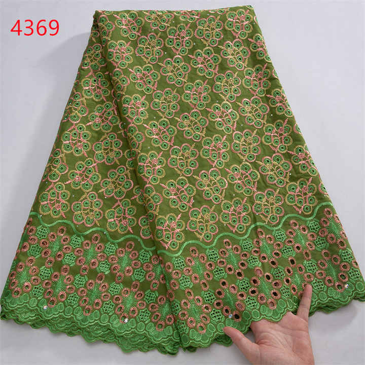 4369 Latest African Cotton Swiss Voile Lace Fabric High Quality With ...