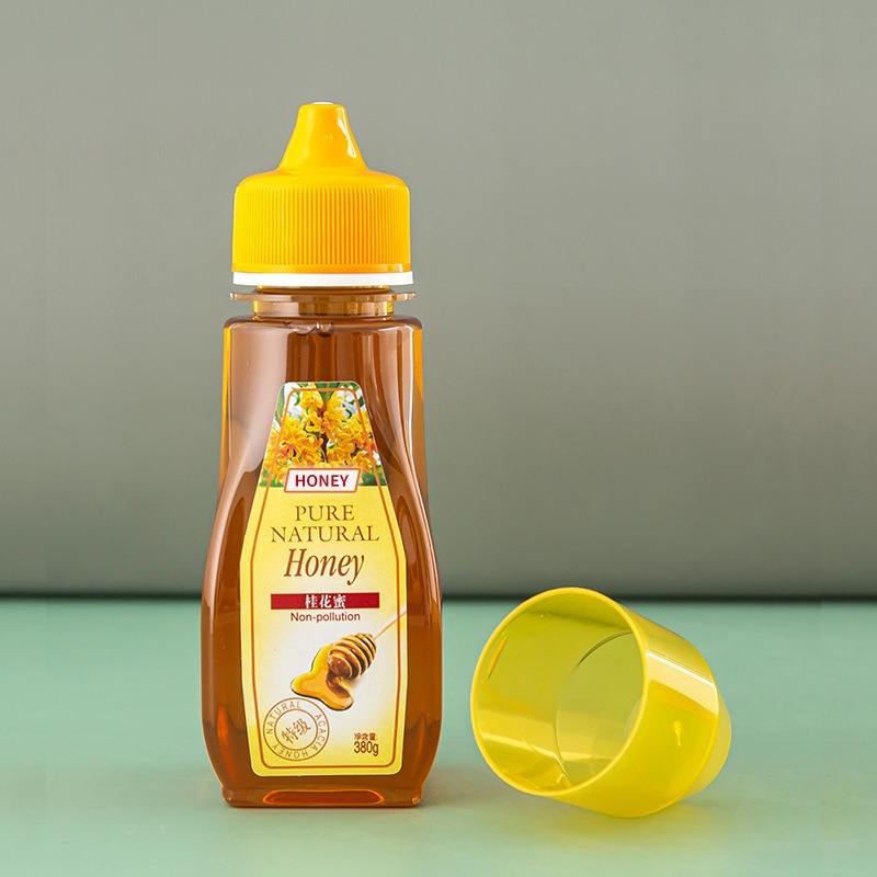 500g PET Honey Jar Plastic Bottle Wide Mouth Sauce Dispenser with Lid ...