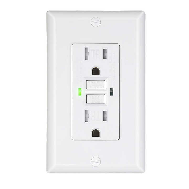 Hooanke GFCI Wall Outlet - Safe 110V 15A Self Test Socket