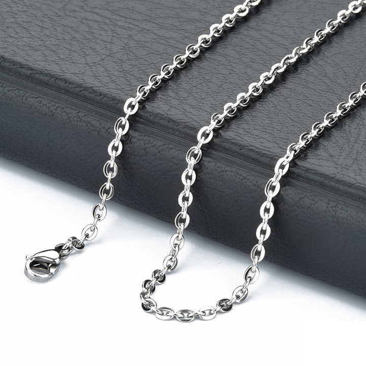 Olivia Stainless Steel 18k Gold Silver 2mm Cross Cable O-Shape Chain ...