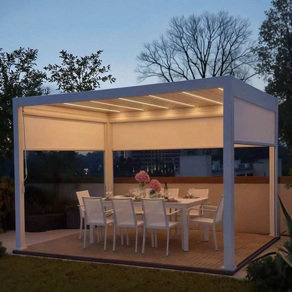 Modern Design Outdoor Electric Retractable Roofing Pergola Aluminum ...