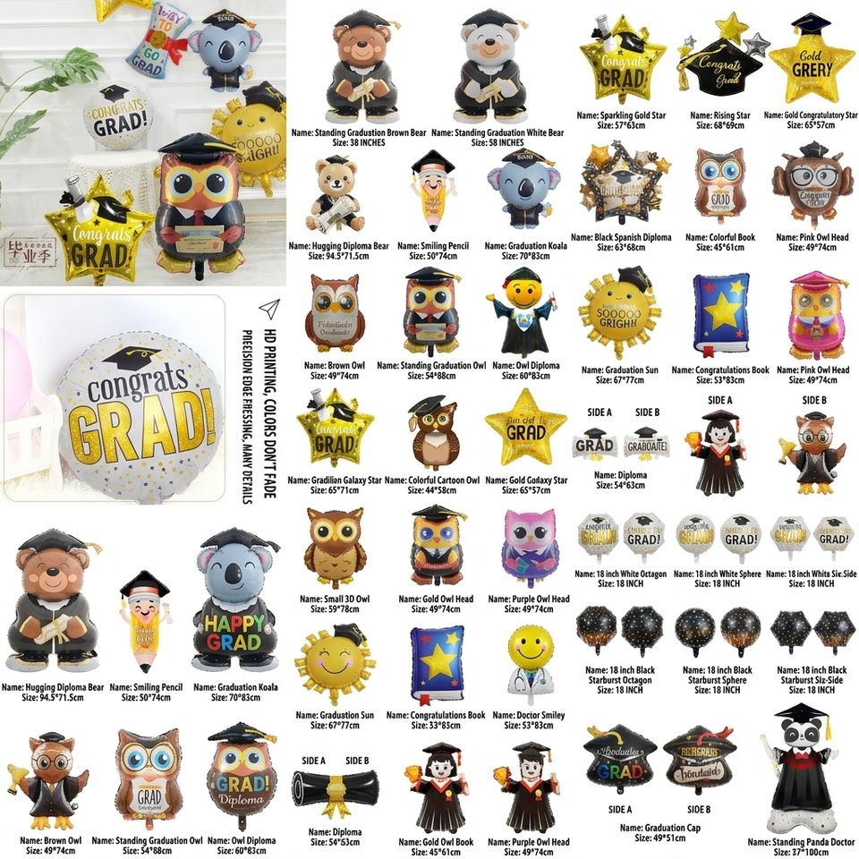 Graduation Party Decorations 2026 Graduation Balloons Class Black Gold ...