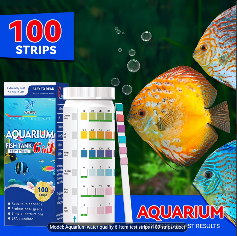 7-in-1 Aquarium Test Kit with EBook - Aquarium Water Test Kit with ...