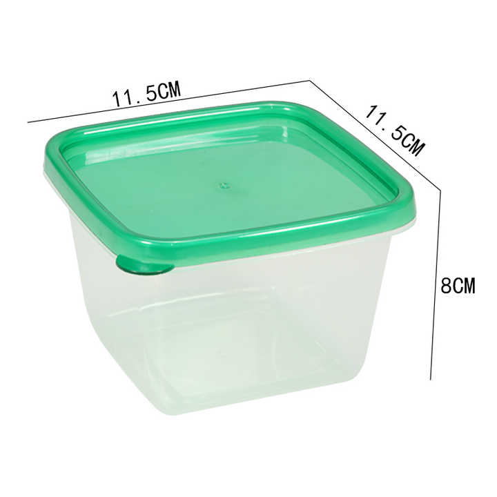 480ml Microwave Safe Eco-Friendly Square Airtight Plastic Food Crisper ...