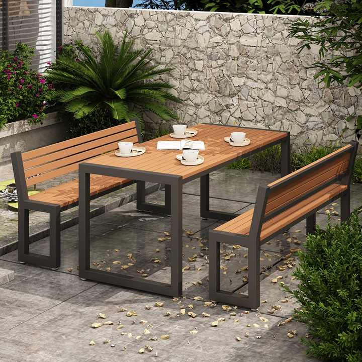 Modern Outdoor Restaurant Set - Metal Garden Cafe Chairs