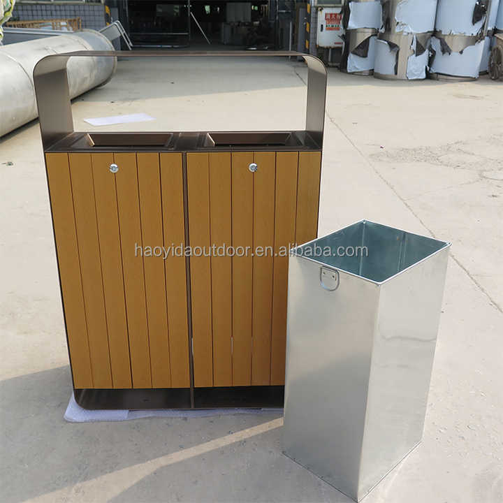 Recycling Double Aluminum Garbage Bin - Sustainable Waste Management
