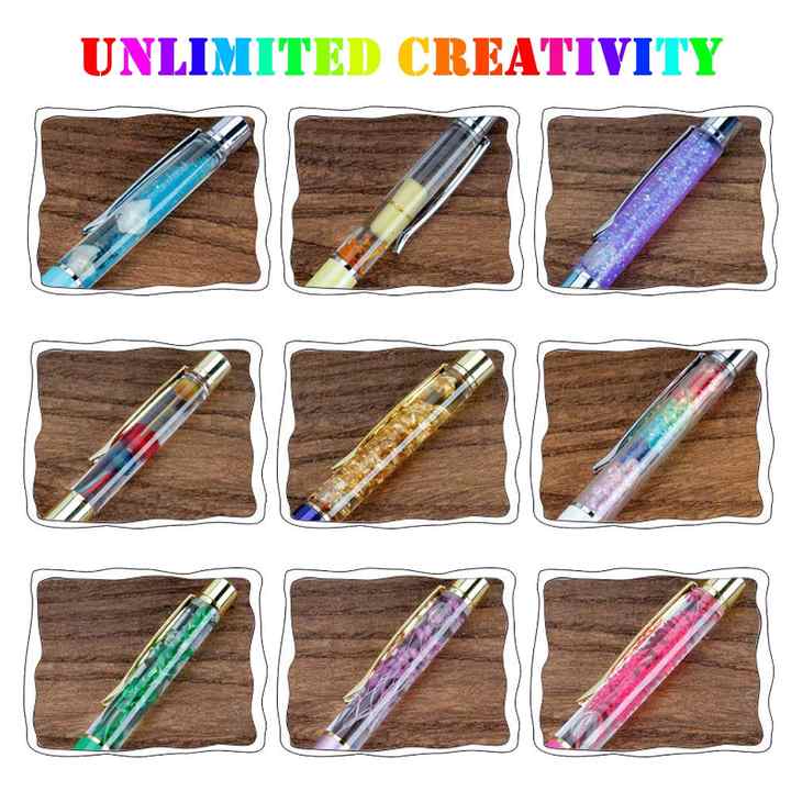 27 PACK Colorful Empty Tube Pens - DIY Liquid Sand Pens