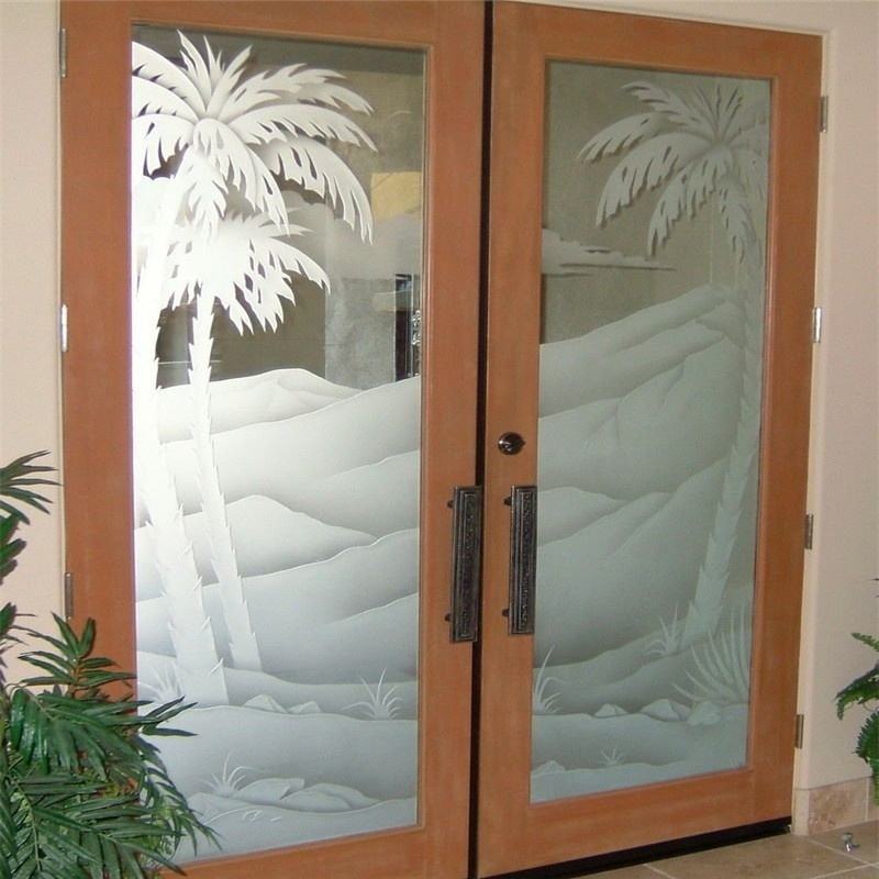 Patterned Silk Screen Color Coated Glass for Windows Doors and Office ...